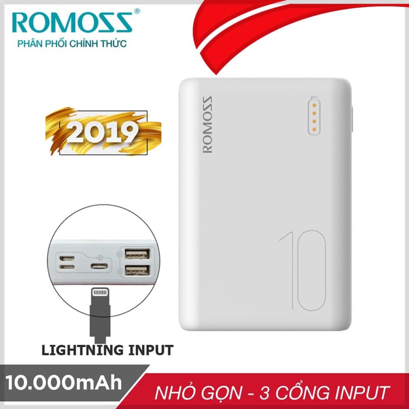 PSL 20 - Pin Sạc Dự Phòng 20.000MAH ROMOSS SIMPLE in khắc logo Sạc dự ...