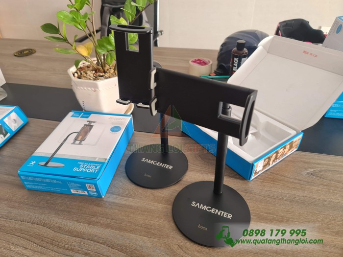 Giá Đỡ Điện Thoại Thương Hiệu hoco khắc logo SAMCENTER làm quà tặng